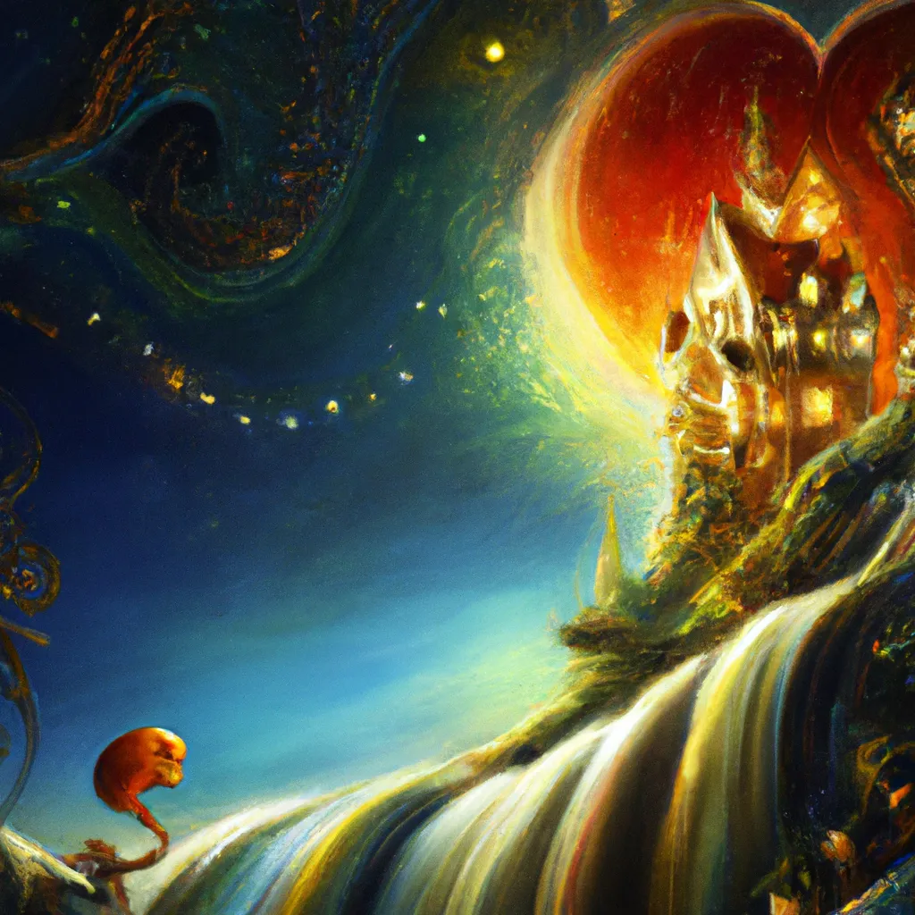 An expressive surrealism oil painting of a lemon hou... | OpenArt