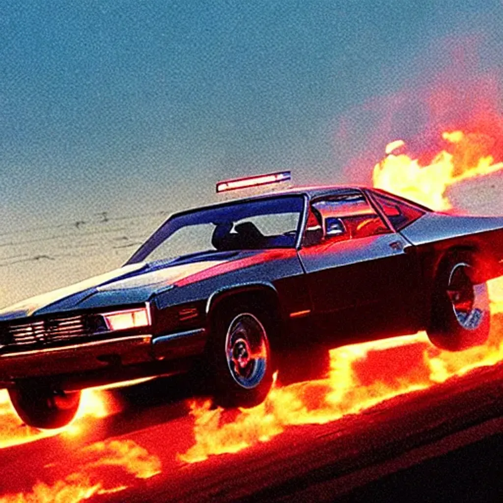 Terminator driving, illustration, random action scen...