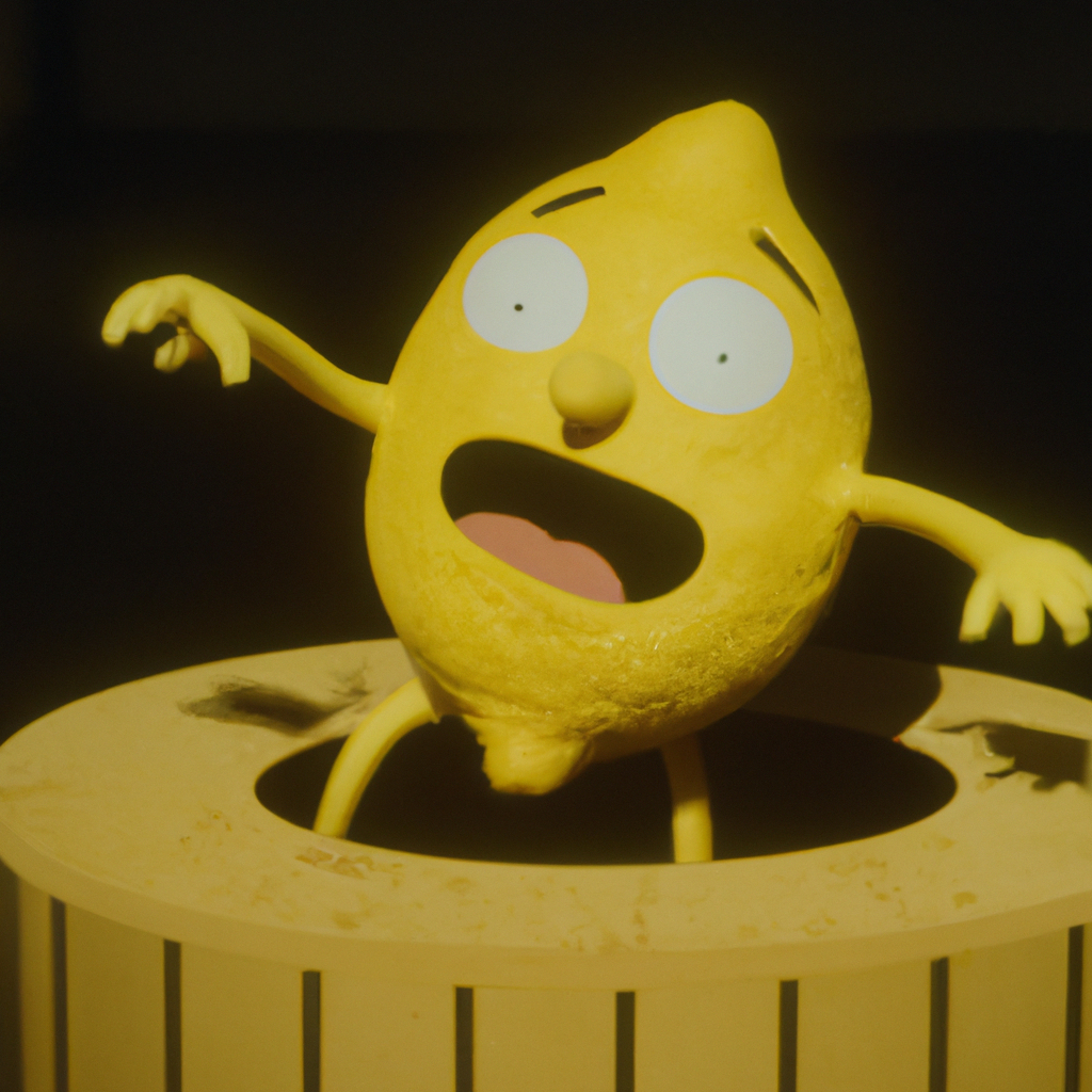 film still of a cute lemon character, from sesame st... | OpenArt