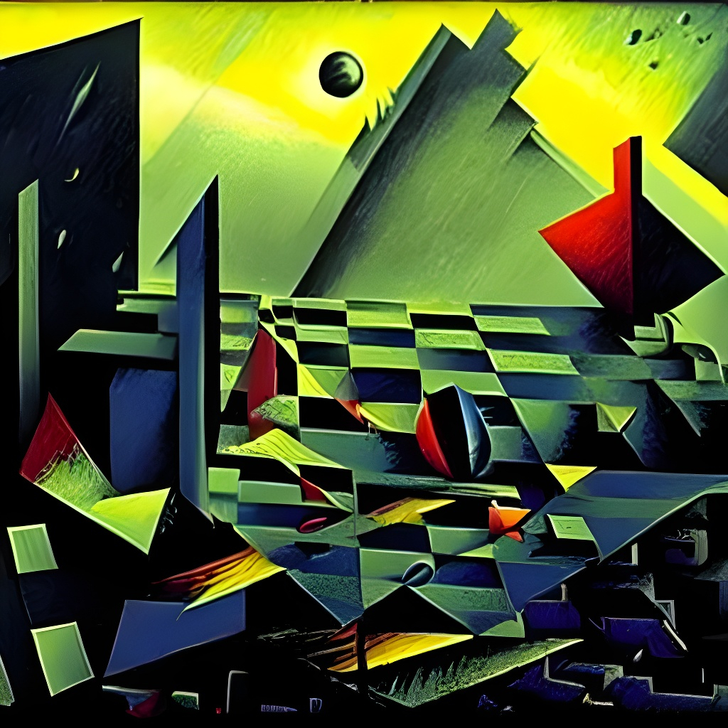 Rock concert! Impressive cubism Oil painting matte... | OpenArt