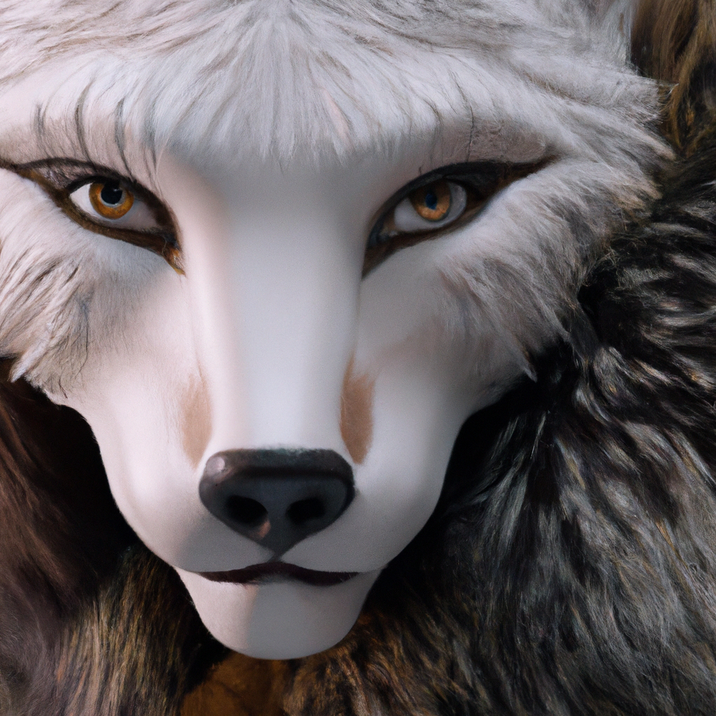 Intricate portrait of female warewolf, head of wolf,... | OpenArt