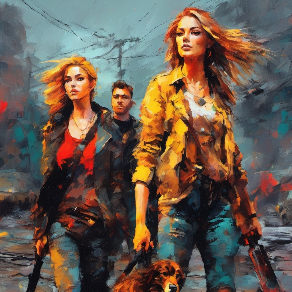 Oil painting, thick impasto, bumpy paint strokes. Me...