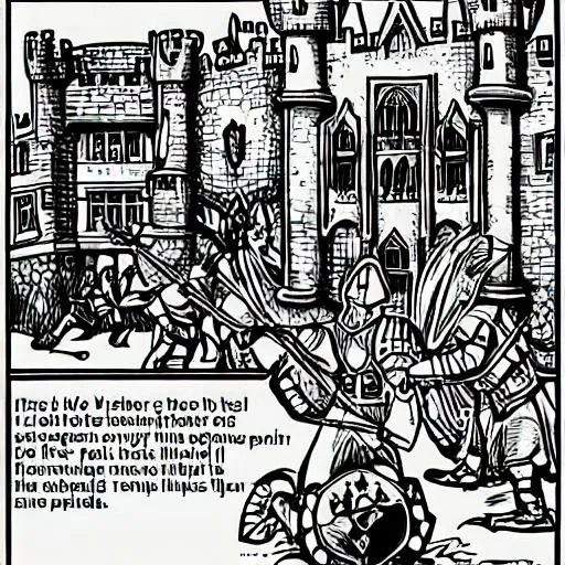 Medival Castle comic style | OpenArt