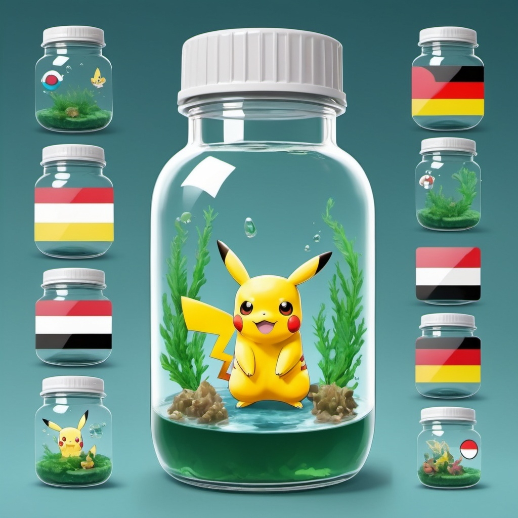 Generate the image of a marino algae , happy and cut...