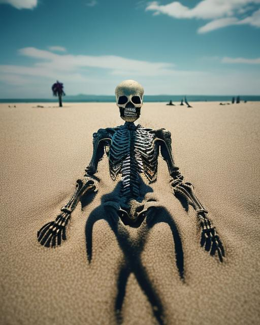 (flowers:1.2) grows sprout through (full body skelet... | OpenArt