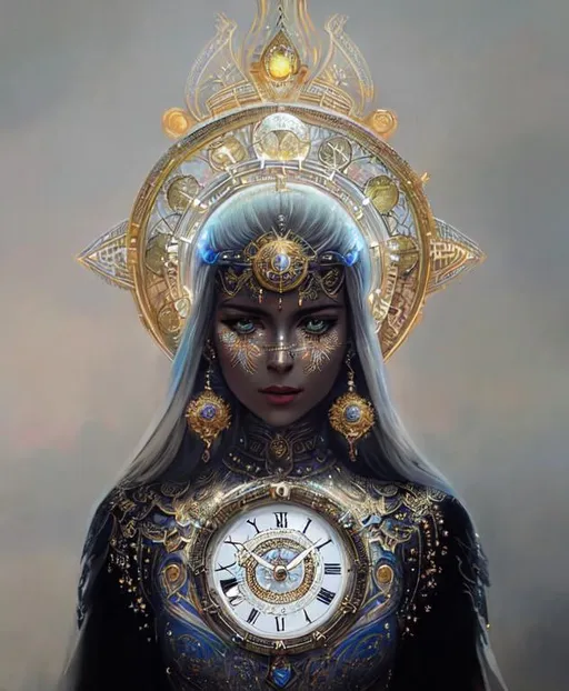 A time clock beautiful goddess. She controls the tim... | OpenArt