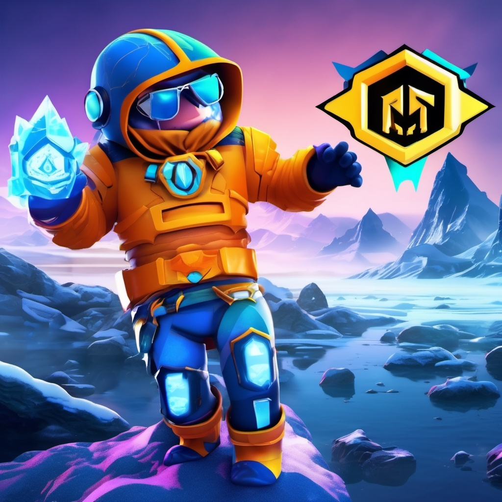 A legendary digital guardian standing in a mystical...