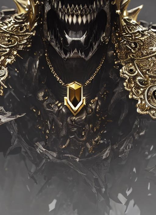 Powerful zombie King, black suit, gold chain, cottag... | OpenArt