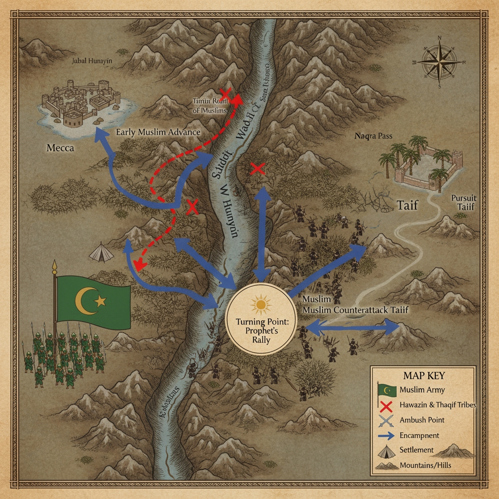 "Generate a detailed historical map of the Battle of...