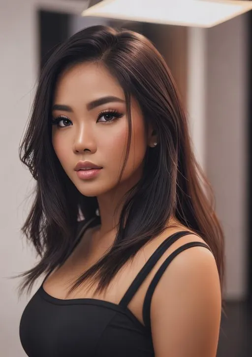 detailed full body of beautiful Filipino woman with...