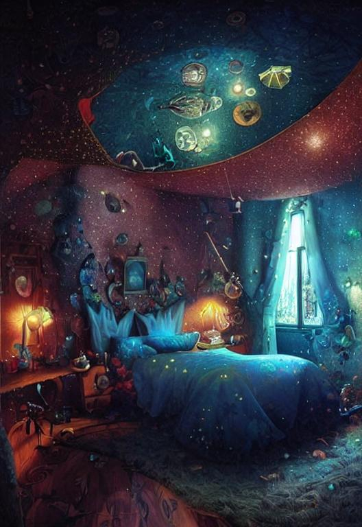 A magical sparkling bedroom that makes your dreams t...