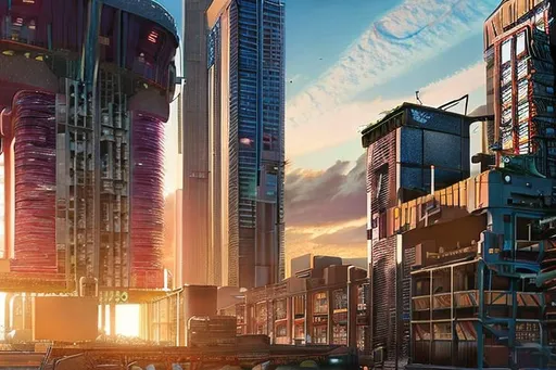 Long shot, cinematic view Hyper detailed cyberpunk... | OpenArt