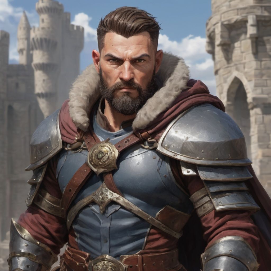 Male heavy-set 39-year old muscular noble large sorc...