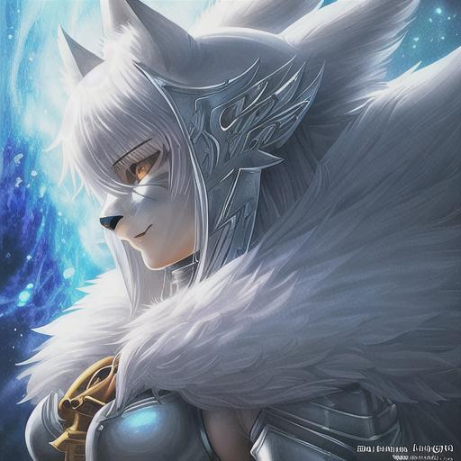 arctic fox woman wearing armor, fursona, furry art,... | OpenArt