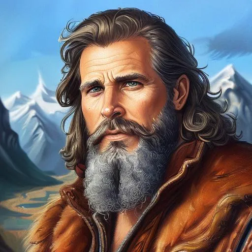 An intricately detailed Oil Painting of A very gruff... | OpenArt