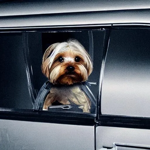 dog driving a car | OpenArt