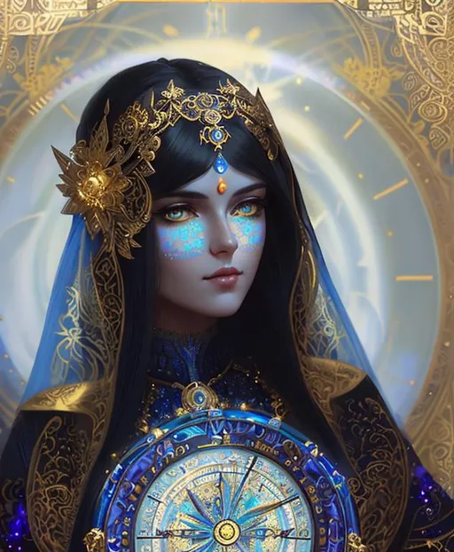 A time clock beautiful goddess. She controls the tim... | OpenArt