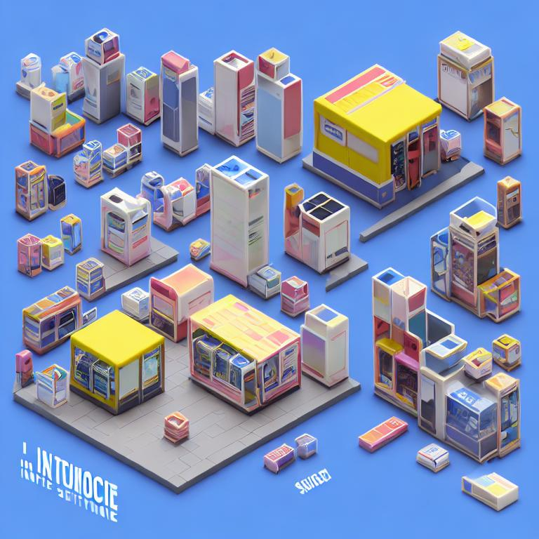 Tiny isometric {shop}, with text{EliteShopCA},soft... | OpenArt