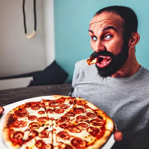 Crazy man with crooked teeth making living hell on e...