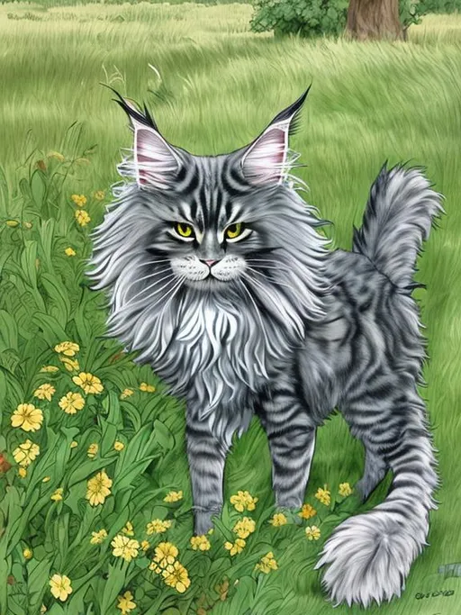 Maine coon Cartoon character | OpenArt