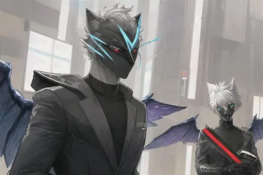 a male protogen fursona, well drawn, masterfully dra... | OpenArt