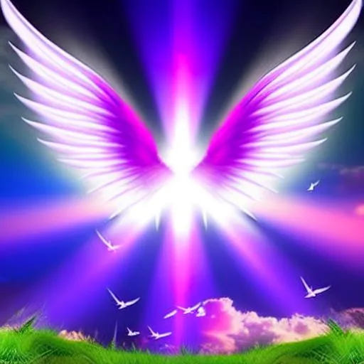 angel spaceship landing in heaven | OpenArt