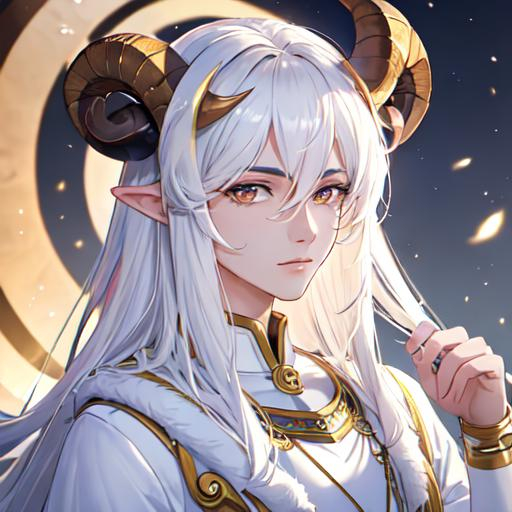 Aries The Ram zodiac as a male human, 8k, UHD, hi...