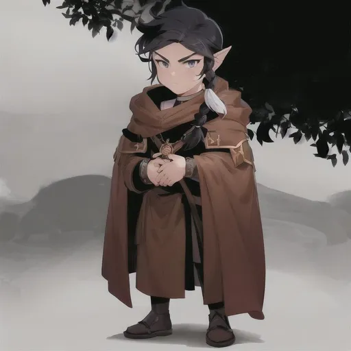 Ink drawing of a Handsome Male Halfling Cleric in th... | OpenArt