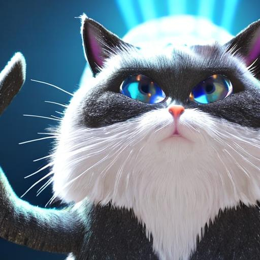 A super cute Kitty wizard, detailed fur, bright cat... | OpenArt