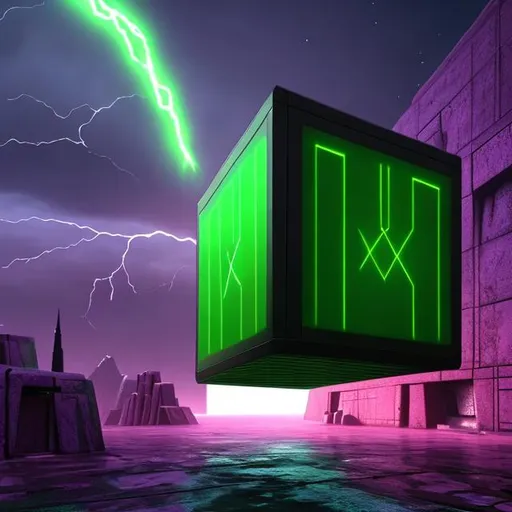 Black Cube from Mekka in the Matrix , HD , Hyper Det... | OpenArt