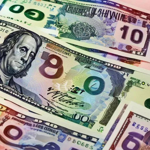 Hundred dollar bills with SHOTTAZ shaping in purple...