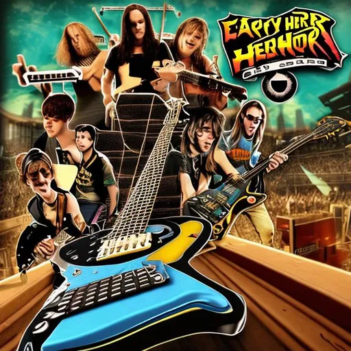 early 2000's guitar hero video game styled album cover | OpenArt