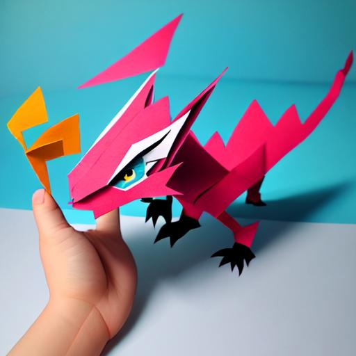 paper dragon hand puppet from tiktok, creative paper...
