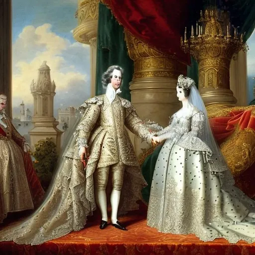 The marriage between Maria Theresa of Austria and Lo...