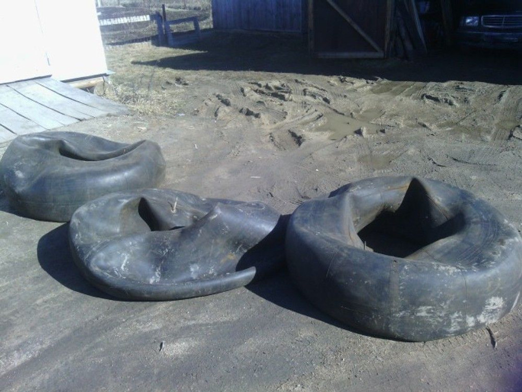 vintage urbex garage old big rotten tires wrecks tyres