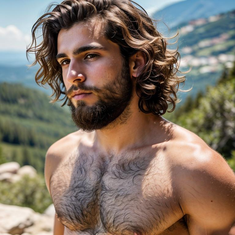 Close Up Photo Of Very Handsome 20 Year Old Italian
