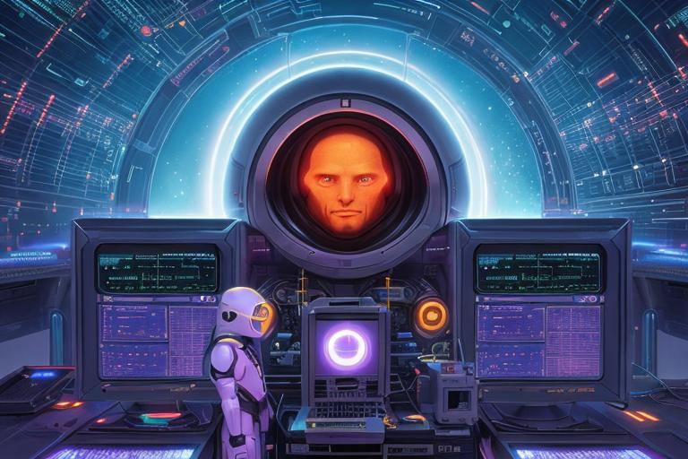 cute extraterrestrial anthropomorphic computer engin...