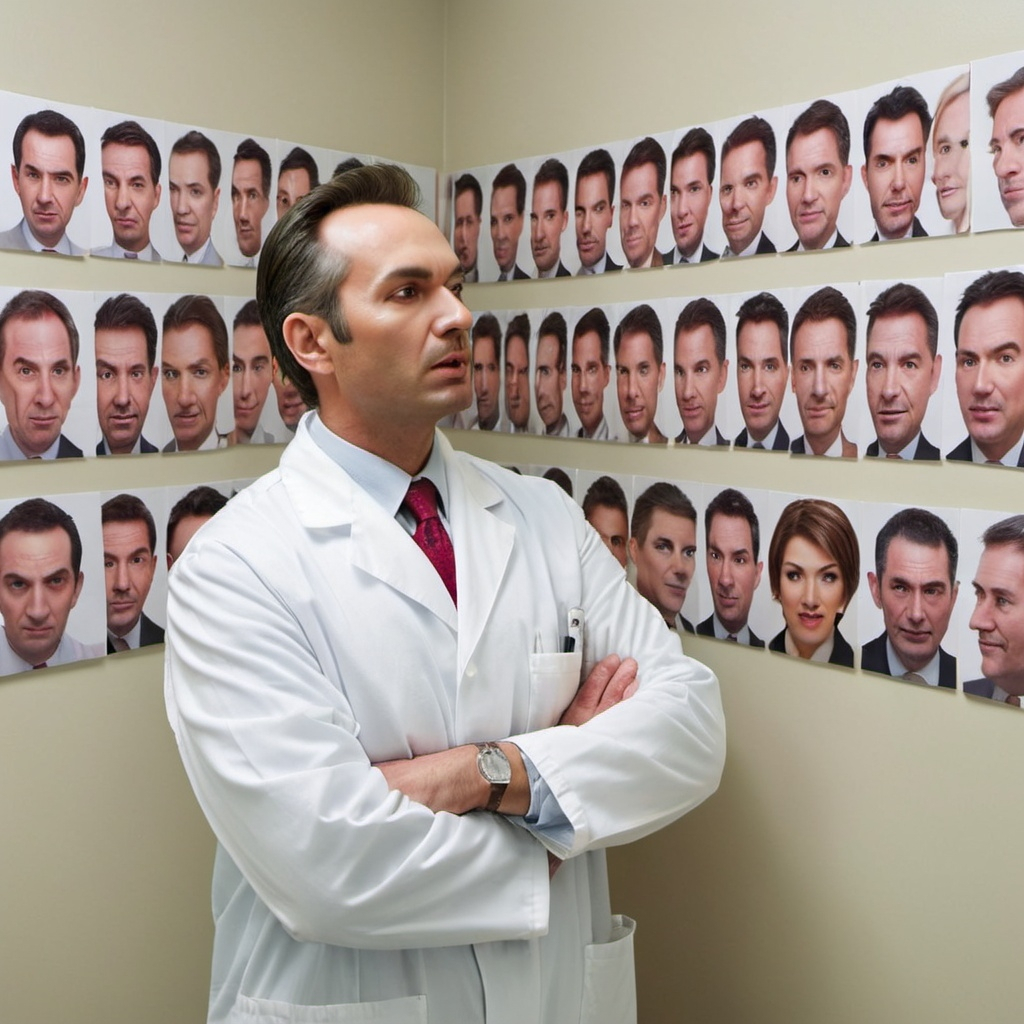 evil plastic surgeon taking people's faces off to de...