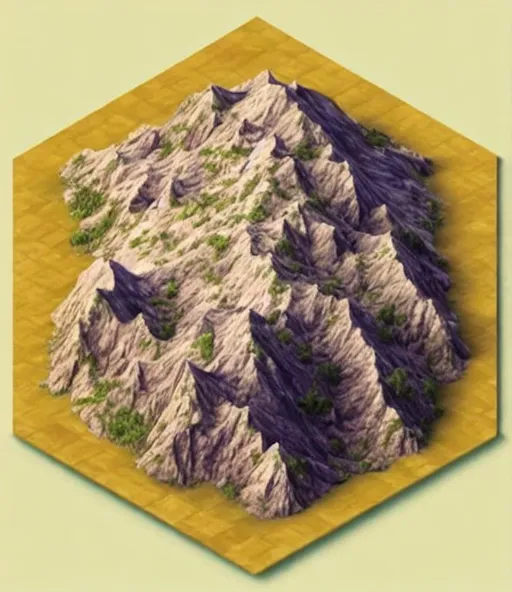 Map, Hex map, one hex, UHD, green landscapes