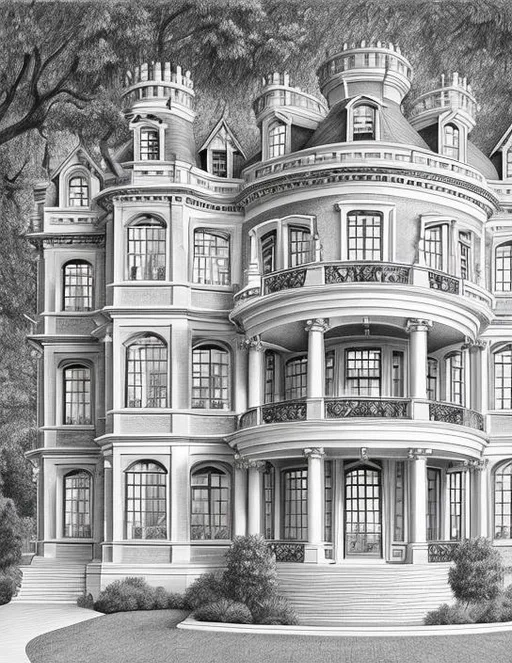 Architecture illustration of a 20 bedroom mansion, G... | OpenArt