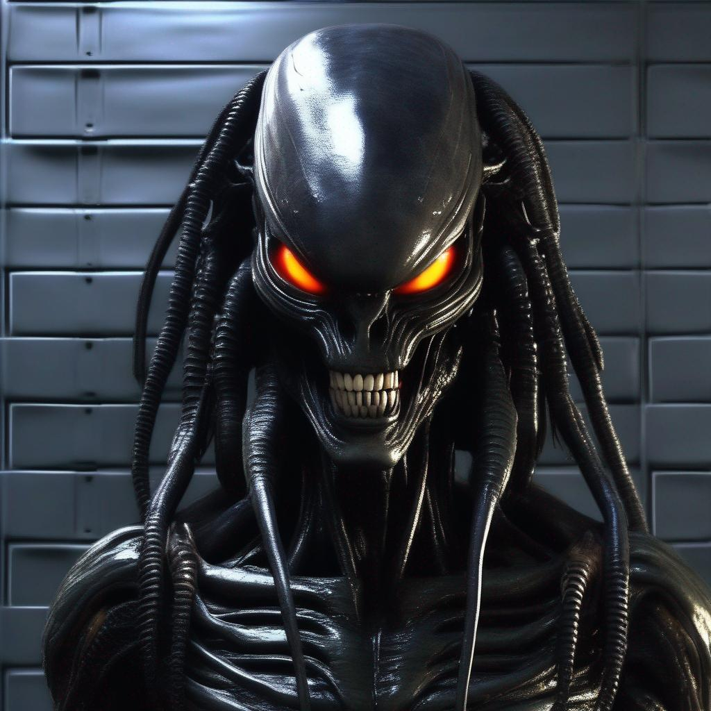 Face portrait of ("Predator from Stephen Hopkins mov...