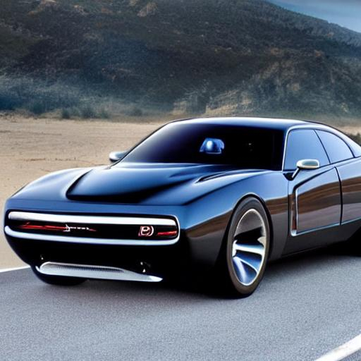 A 1999 dodge charger concept hellcat driving down a...