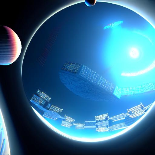 A Cylinder Space Station orbiting an ocean world, ph...