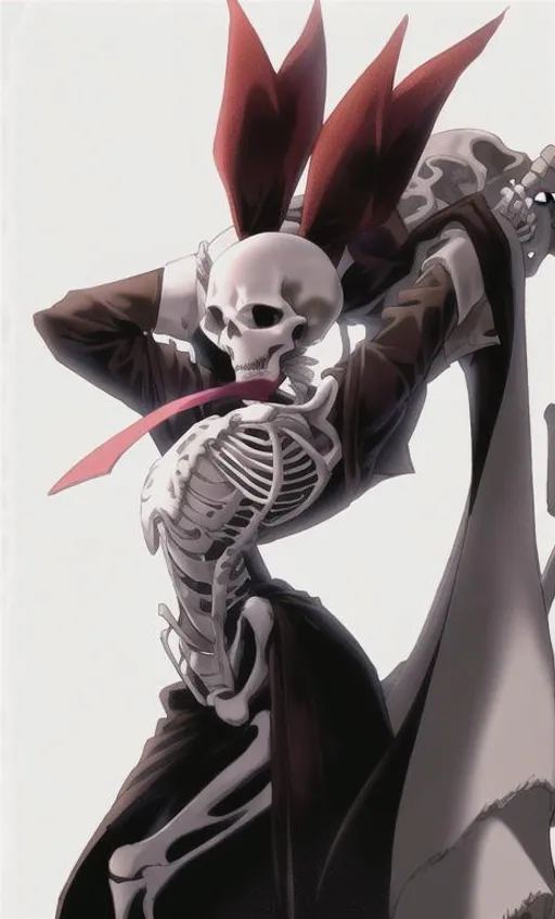 skeleton with a tie | OpenArt