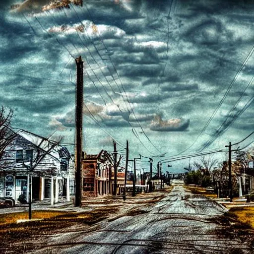 small southern town in decay, digital art | OpenArt