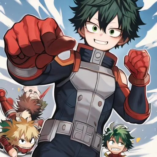 pltn style, full body Portrait of a Izuku Midoriya f...