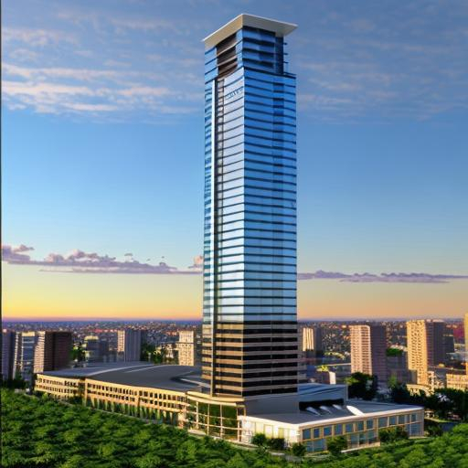 A 50-story building with USRTC Sign on top of the bu... | OpenArt