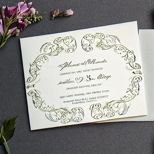 romantic wedding invitation design