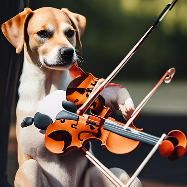 A dog play violin | OpenArt