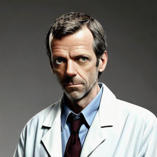 Doctor Gregory House in a labcoat